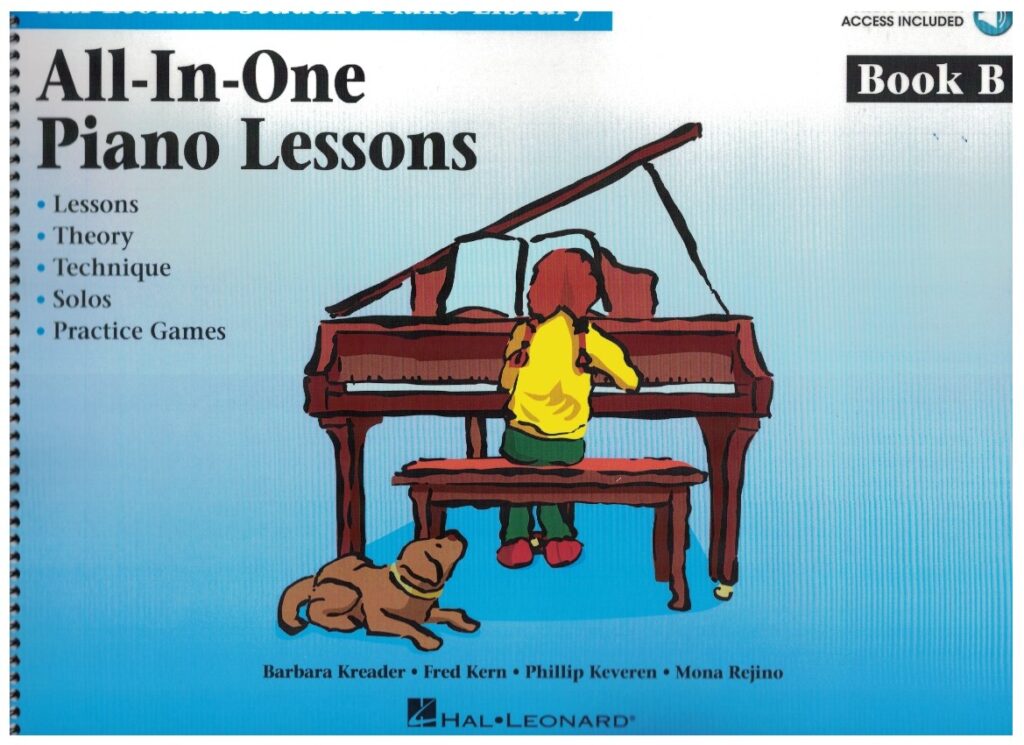 All-In-One Piano Lessons Book B + (audio & midi access) | Paleta dos Sons